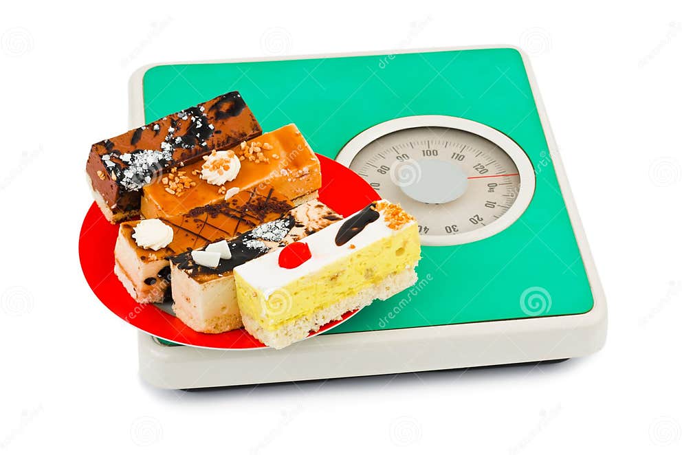 Cakes on weight scale stock image. Image of candy, health - 44972541