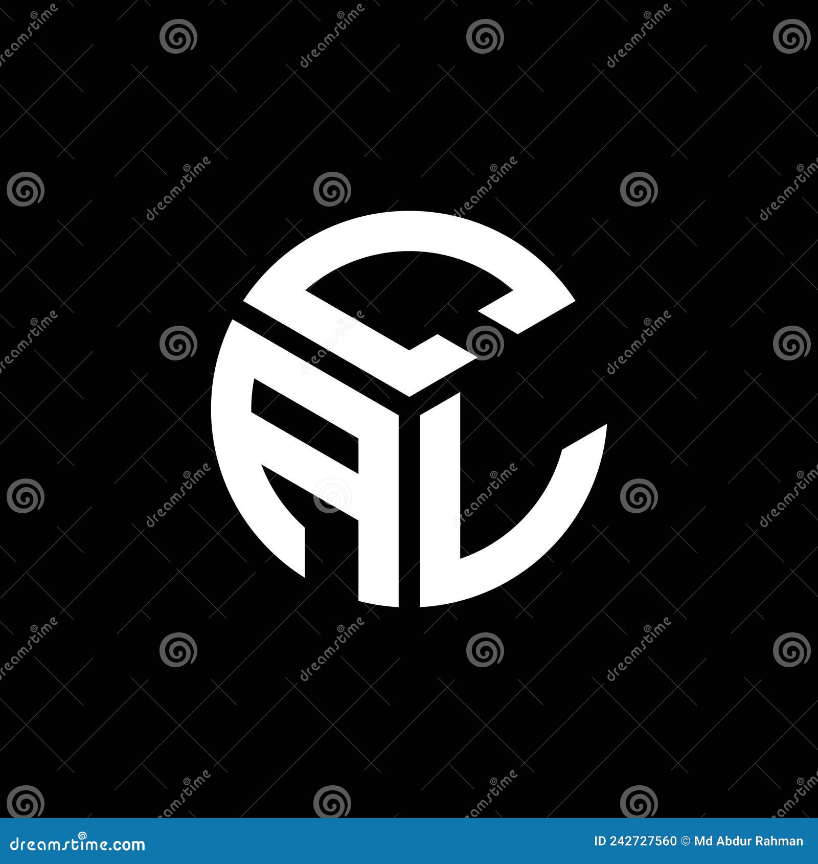 CAL Letter Logo Design on Black Background. CAL Creative Initials ...