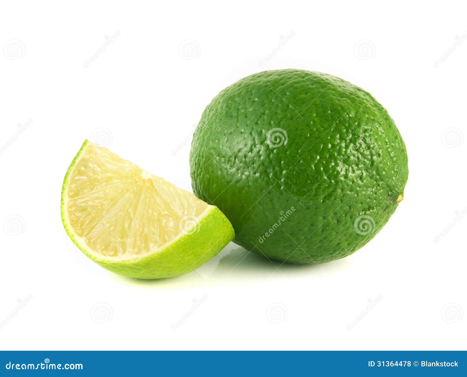 Cal Verde Com Fatia No Branco Foto de Stock - Imagem de fresco ...