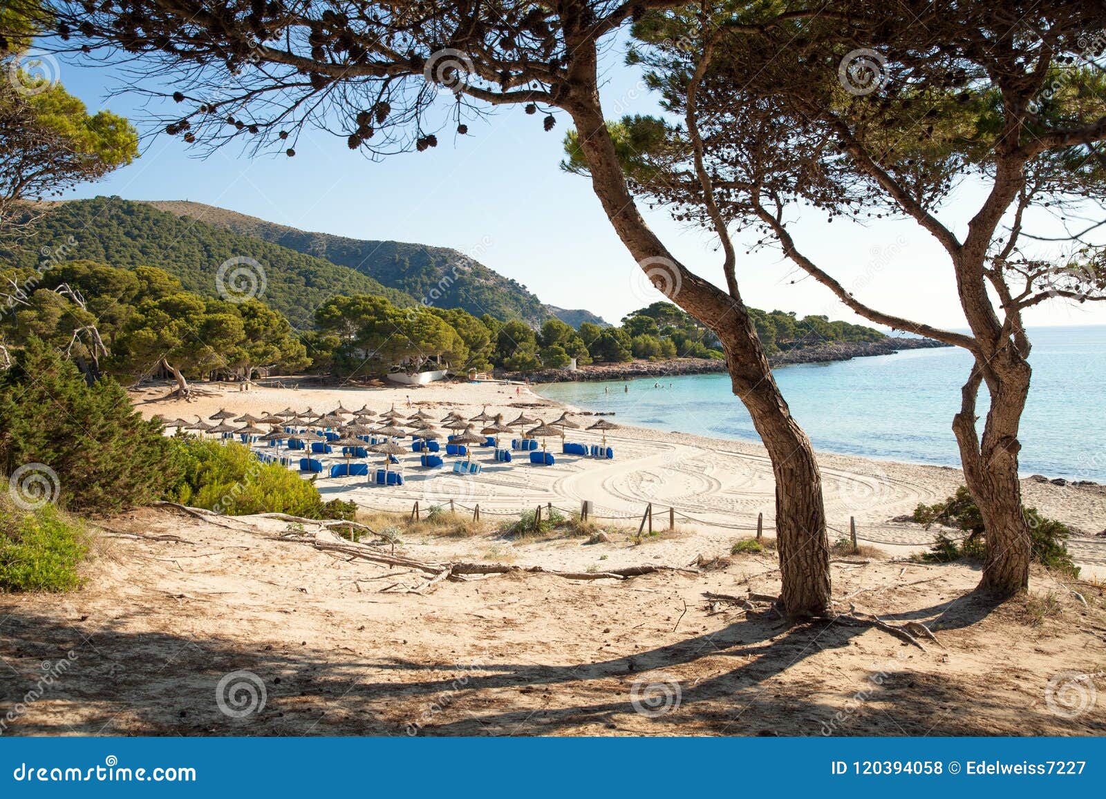 Cala Agulla Strand in Cala Ratjada Op Majorca-eiland, Spanje Medi Stock ...