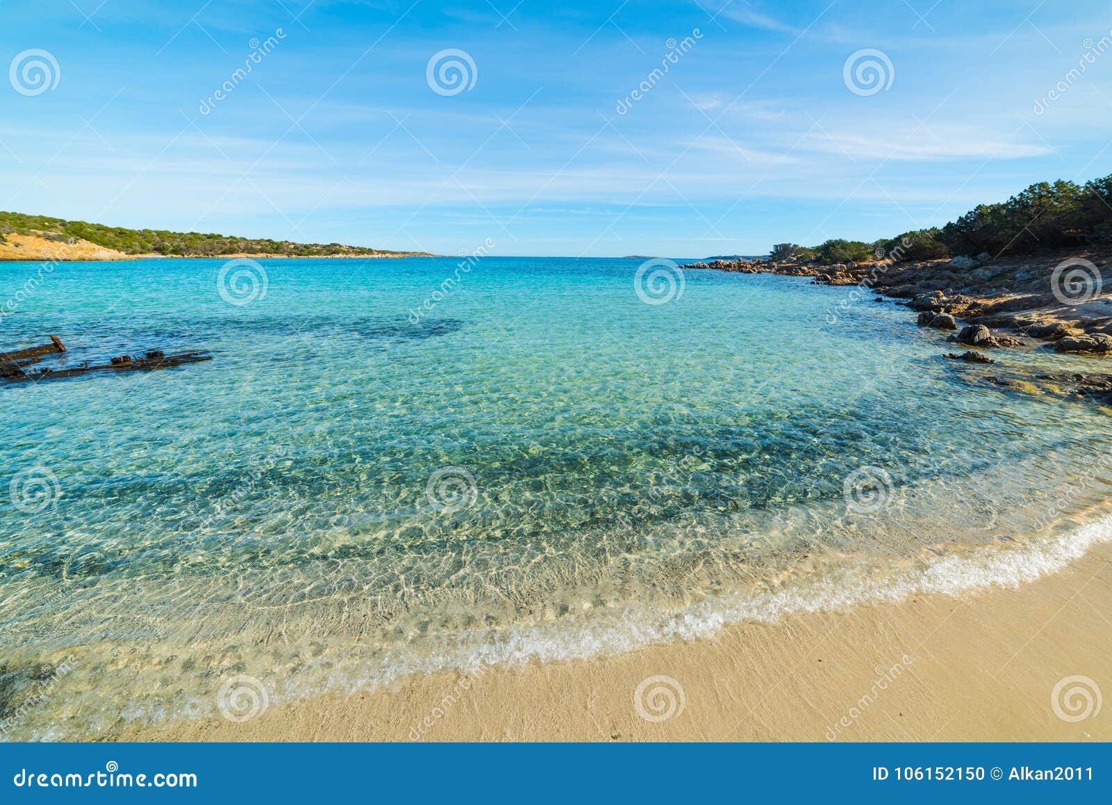 Cala Andreani W Caprera Wyspie Zdjęcie Stock - Obraz złożonej z ...