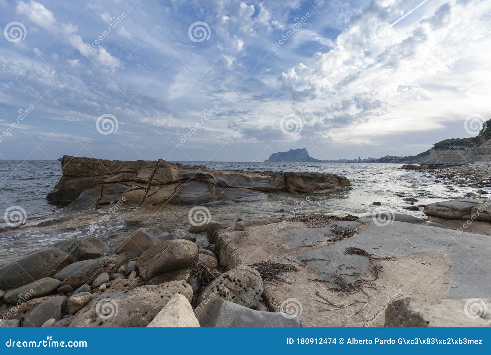 Cala Baladrar in Moraira, Alicante Stock Photo - Image of blue, view ...