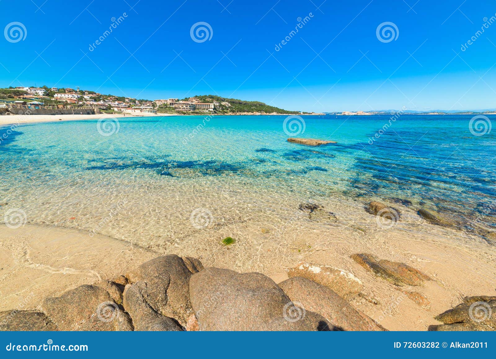 Cala Battistoni on a Clear Day Stock Photo - Image of beach ...