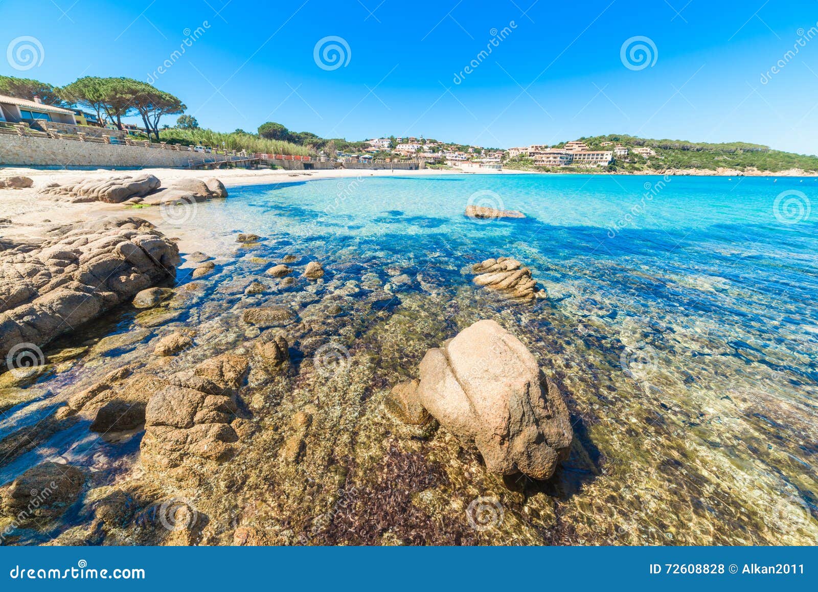 Cala Battistoni rocks stock photo. Image of resort, colorful - 72608828