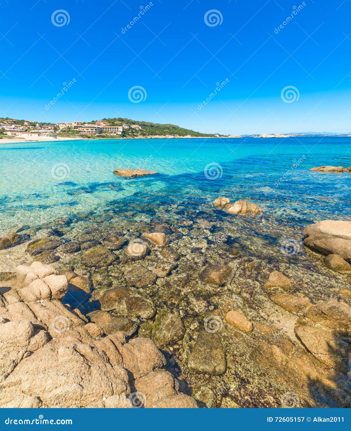 Cala Battistoni sea stock image. Image of sand, resort - 72605157