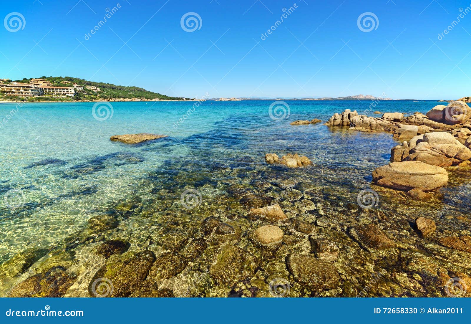 Cala Battistoni Strand I Costa Smeralda Arkivfoto - Bild av varmt ...