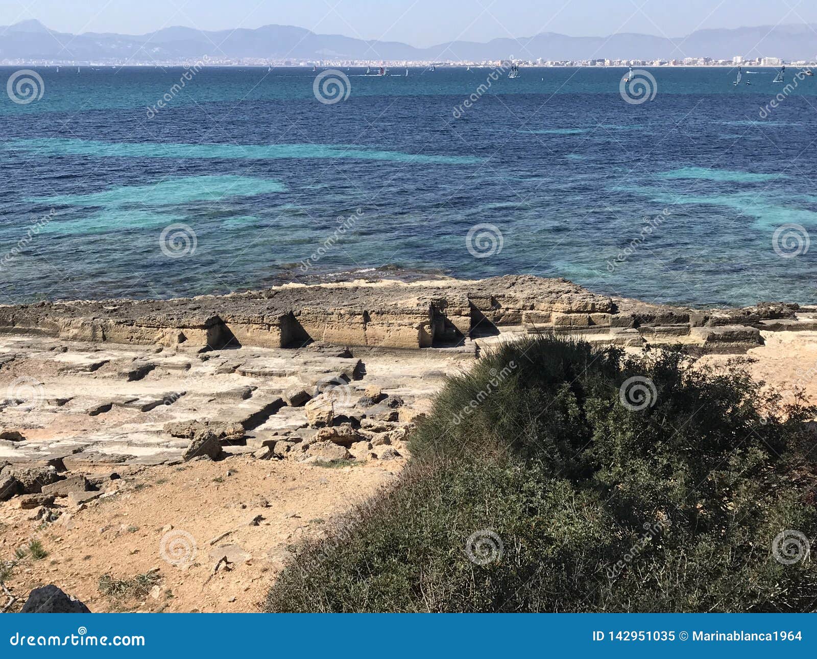 This is the Coast at Cala Blava. Stock Image - Image of morning, cala ...