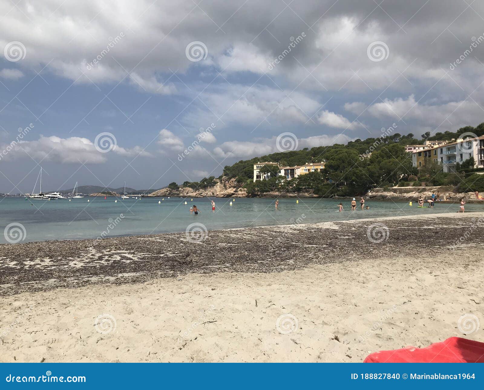 This is Cala Comtessa Beach Stock Photo - Image of trees, tourism ...