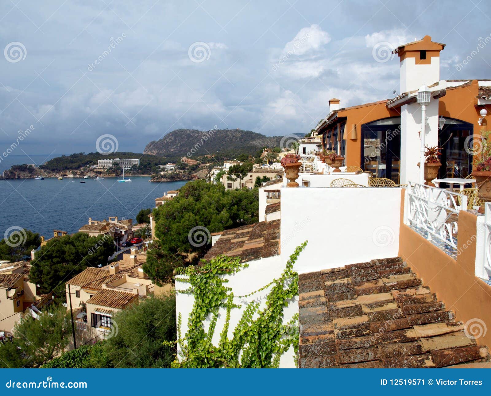 Cala Fornells stock image. Image of hotels, island, majorca - 12519571