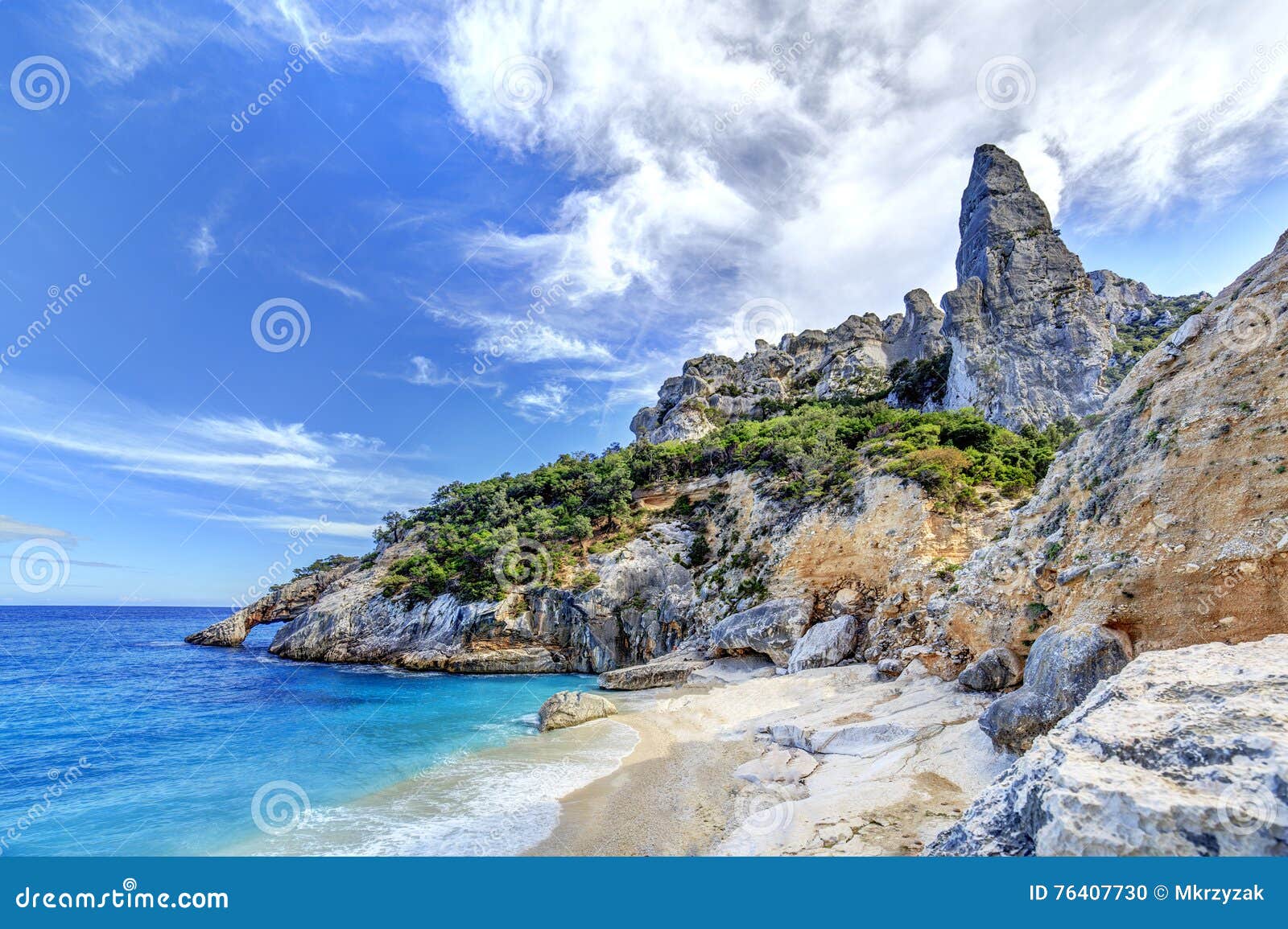Cala Goloritze Beach, Sardegna Stock Photo - Image of maria, olbia ...