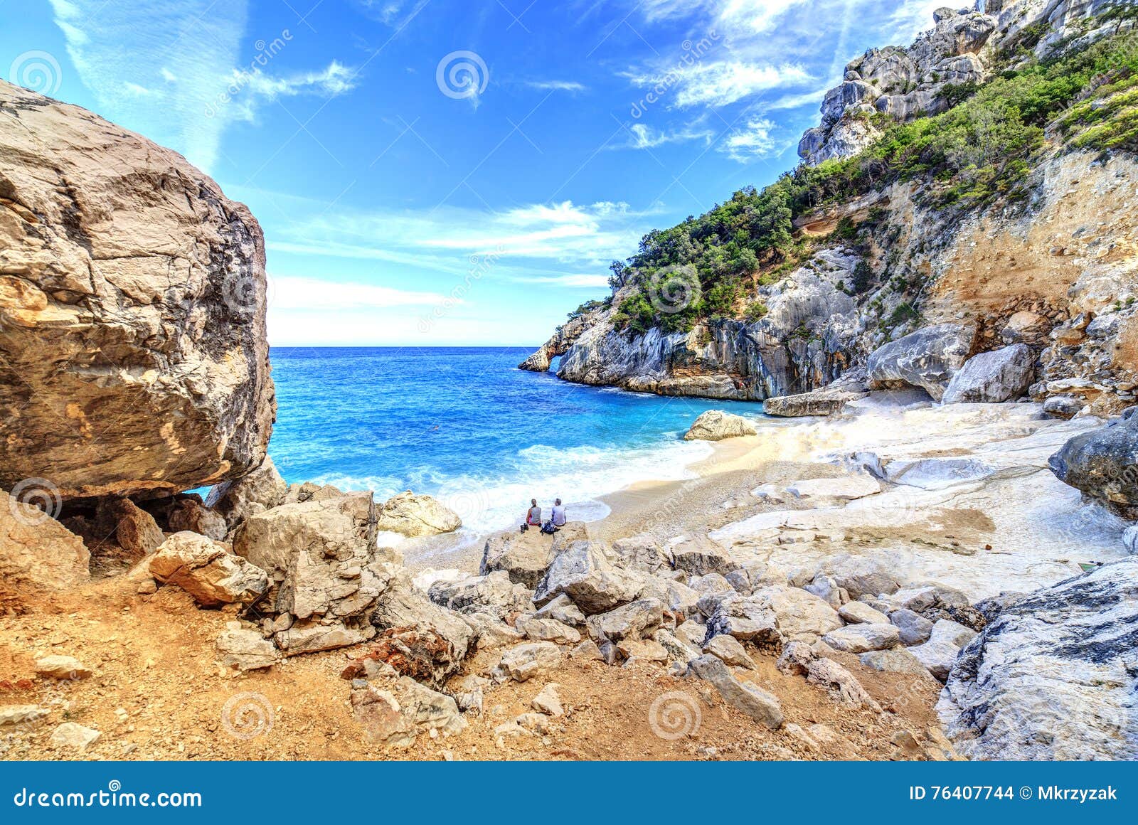 Cala Goloritze Beach, Sardegna Stock Photo - Image of sand, arbatax ...