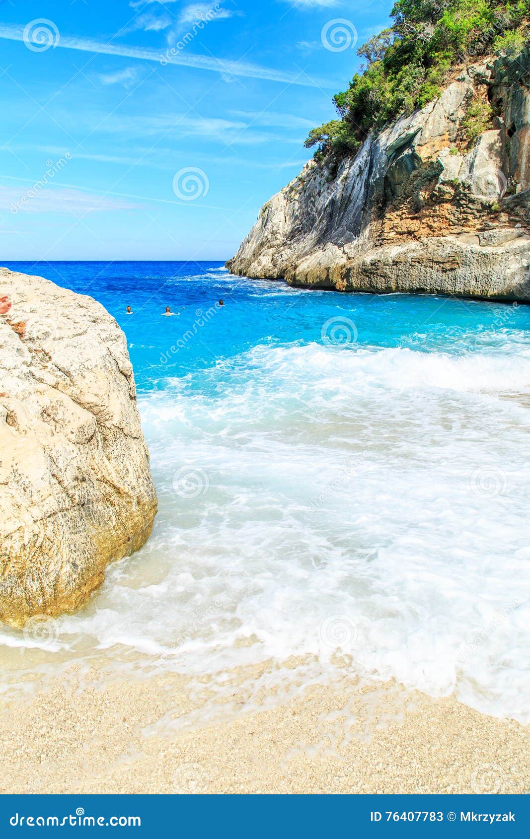 Cala Goloritze Beach, Sardegna Stock Image - Image of gonone, majorca ...