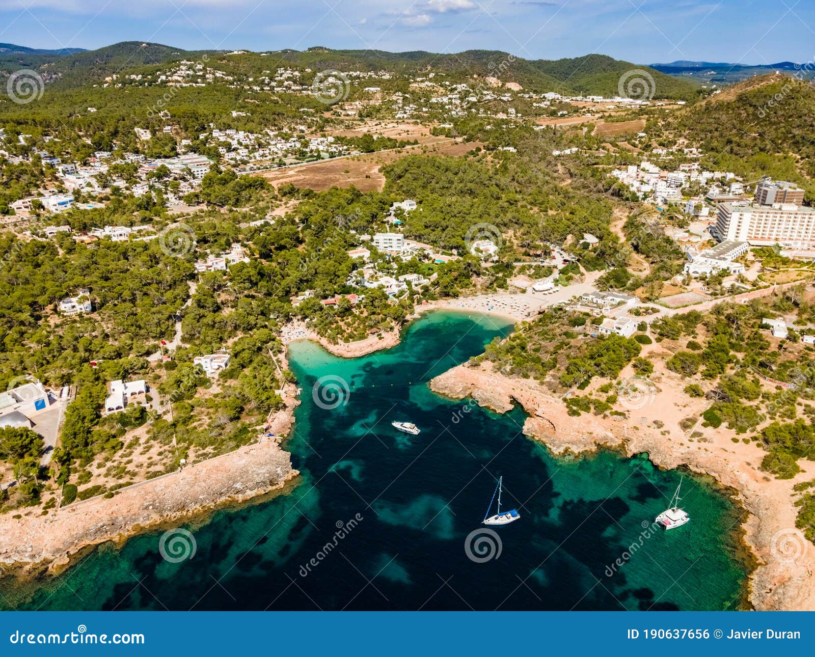 Cala Gracio & Gracioneta Beaches, Ibiza Island. Stock Photo - Image of ...