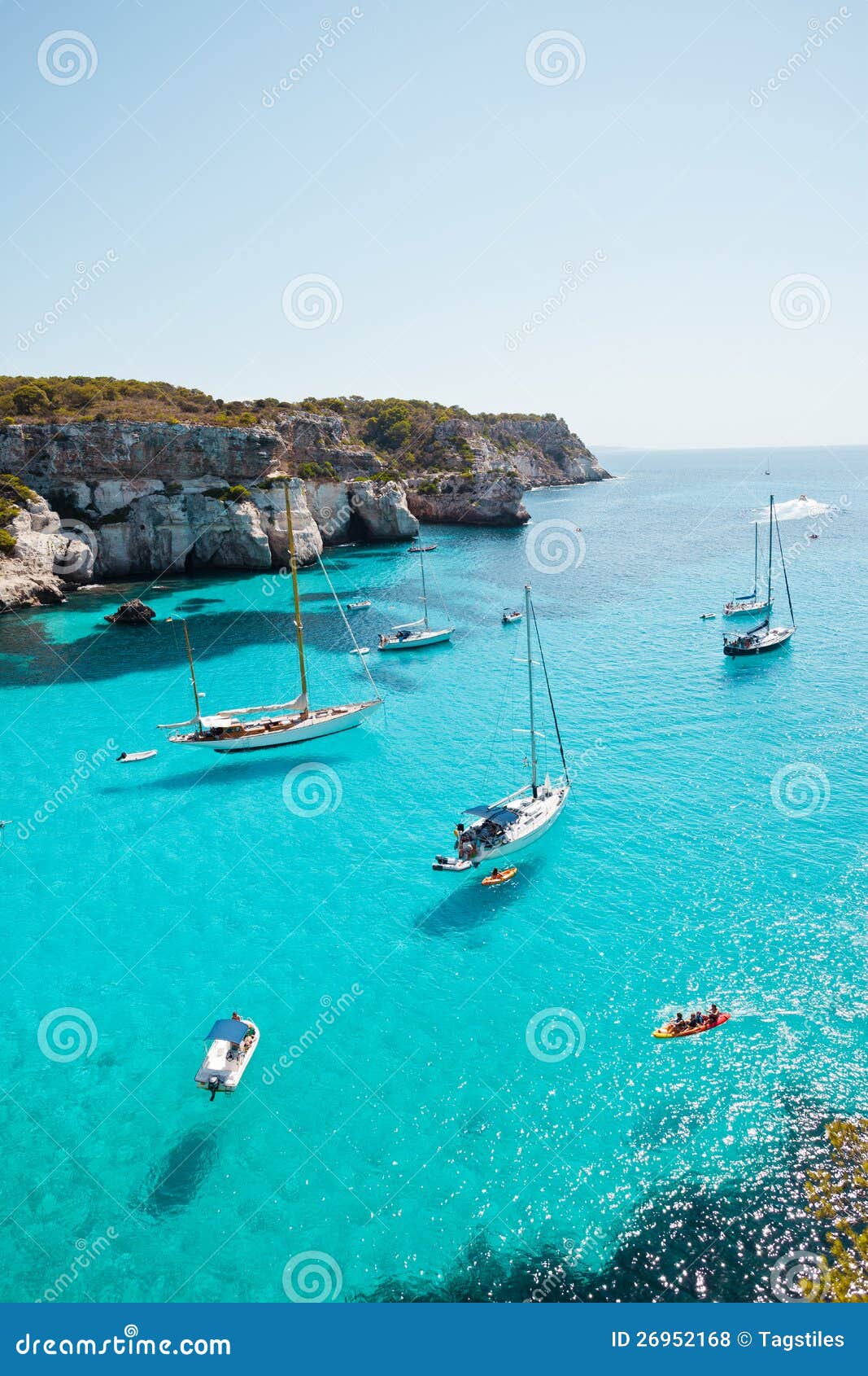 Cala Macarella stock photo. Image of calming, natural - 26952168