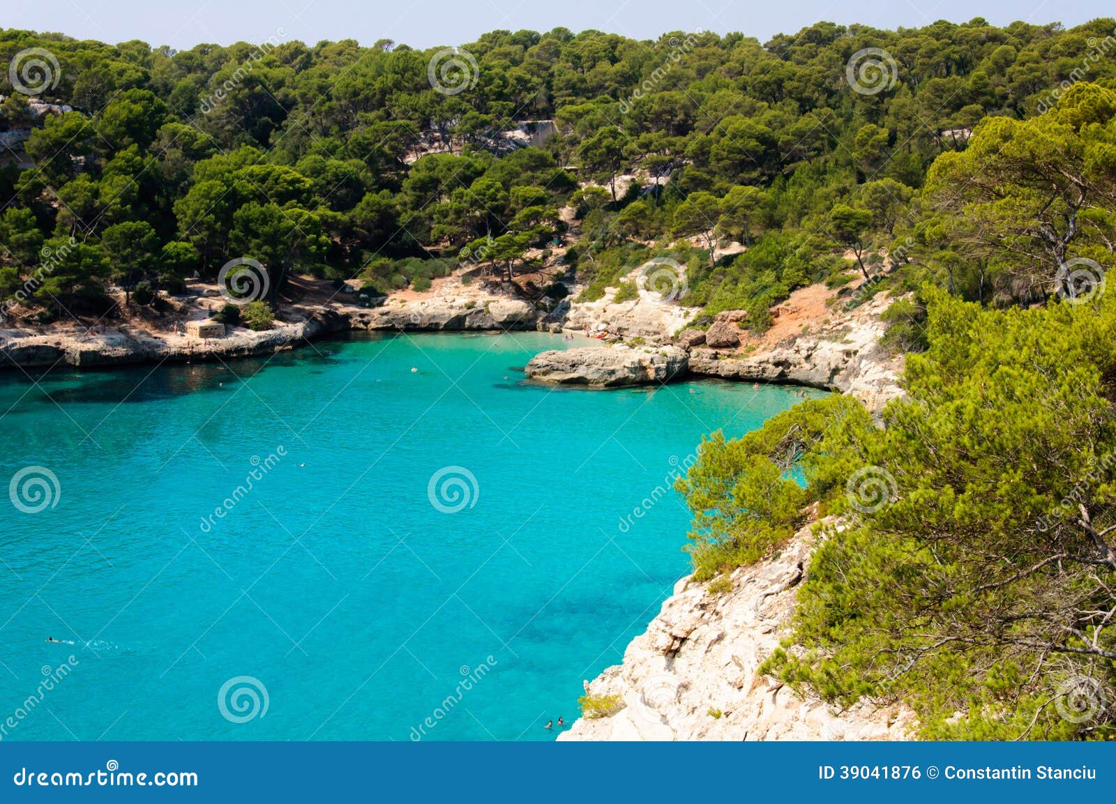 Cala Macarella Baai, Eiland Menorca, Spanje Stock Foto - Image of ...