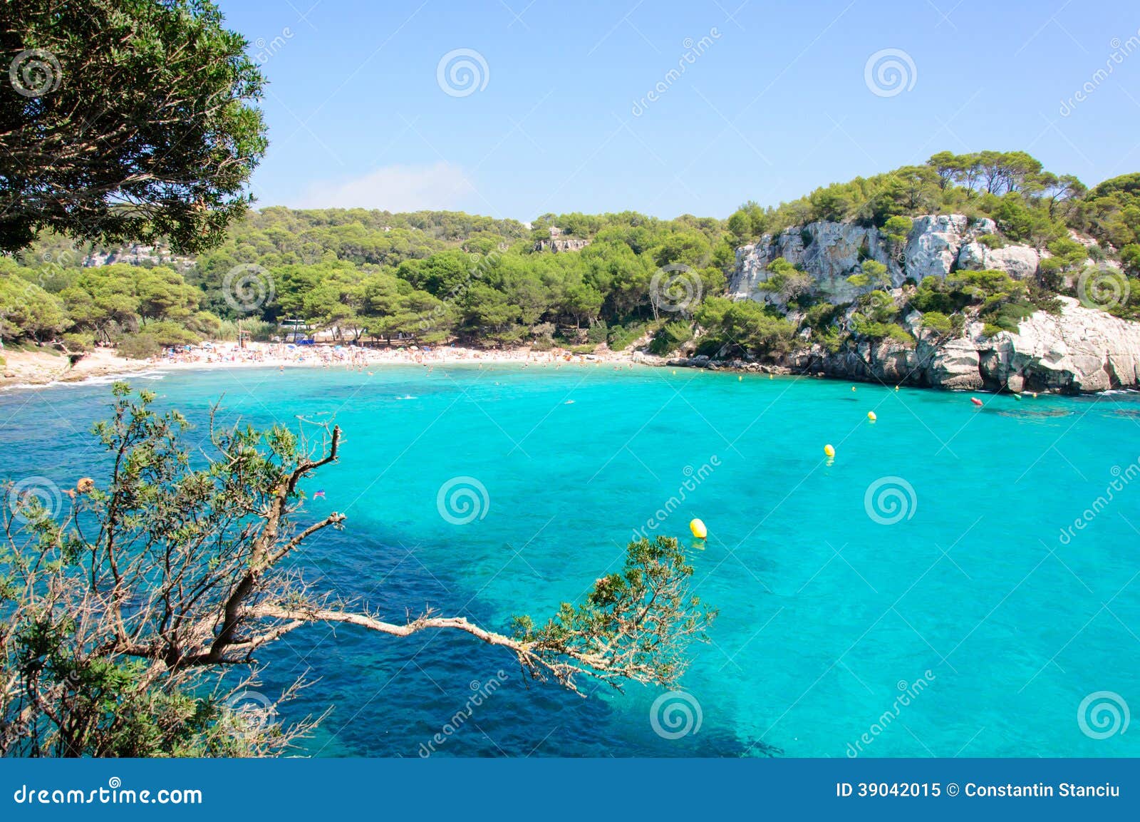 Cala Macarella Baai, Eiland Menorca, Spanje Stock Afbeelding - Image of ...