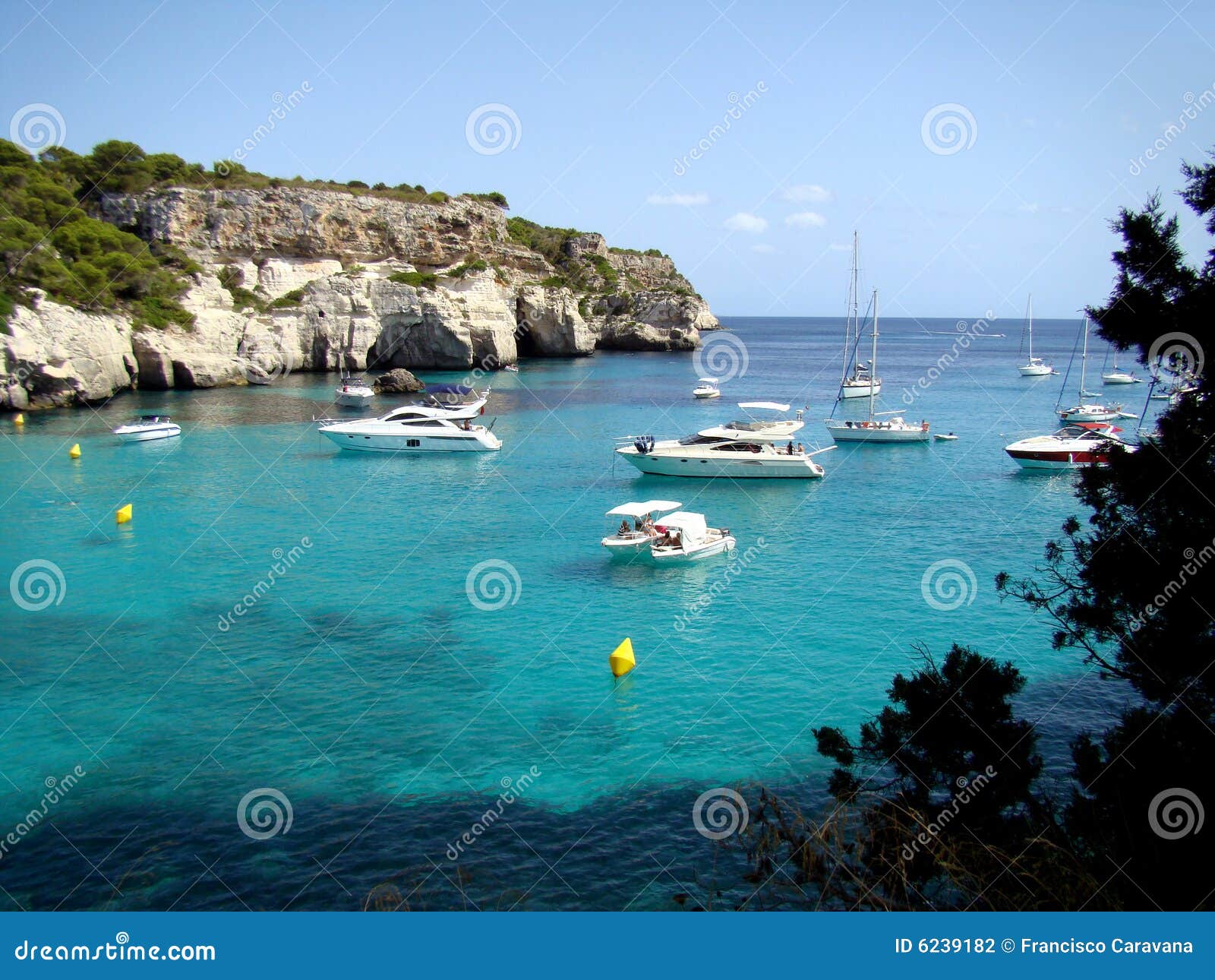 Cala Macarella Menorca stock photo. Image of sand, ocean - 6239182