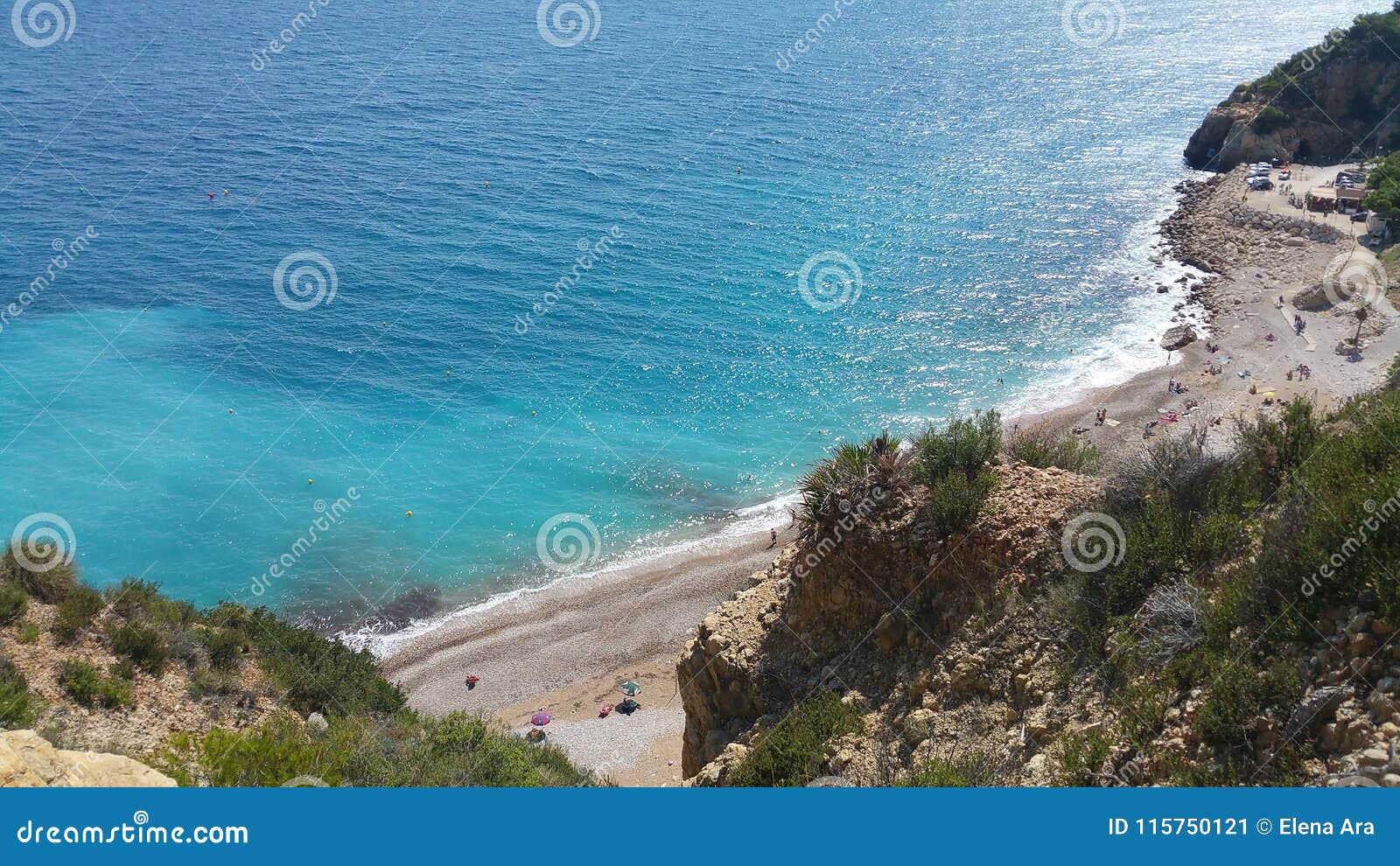 CALA MORAIG EN BENITAXEL imagen de archivo. Imagen de agua - 115750121