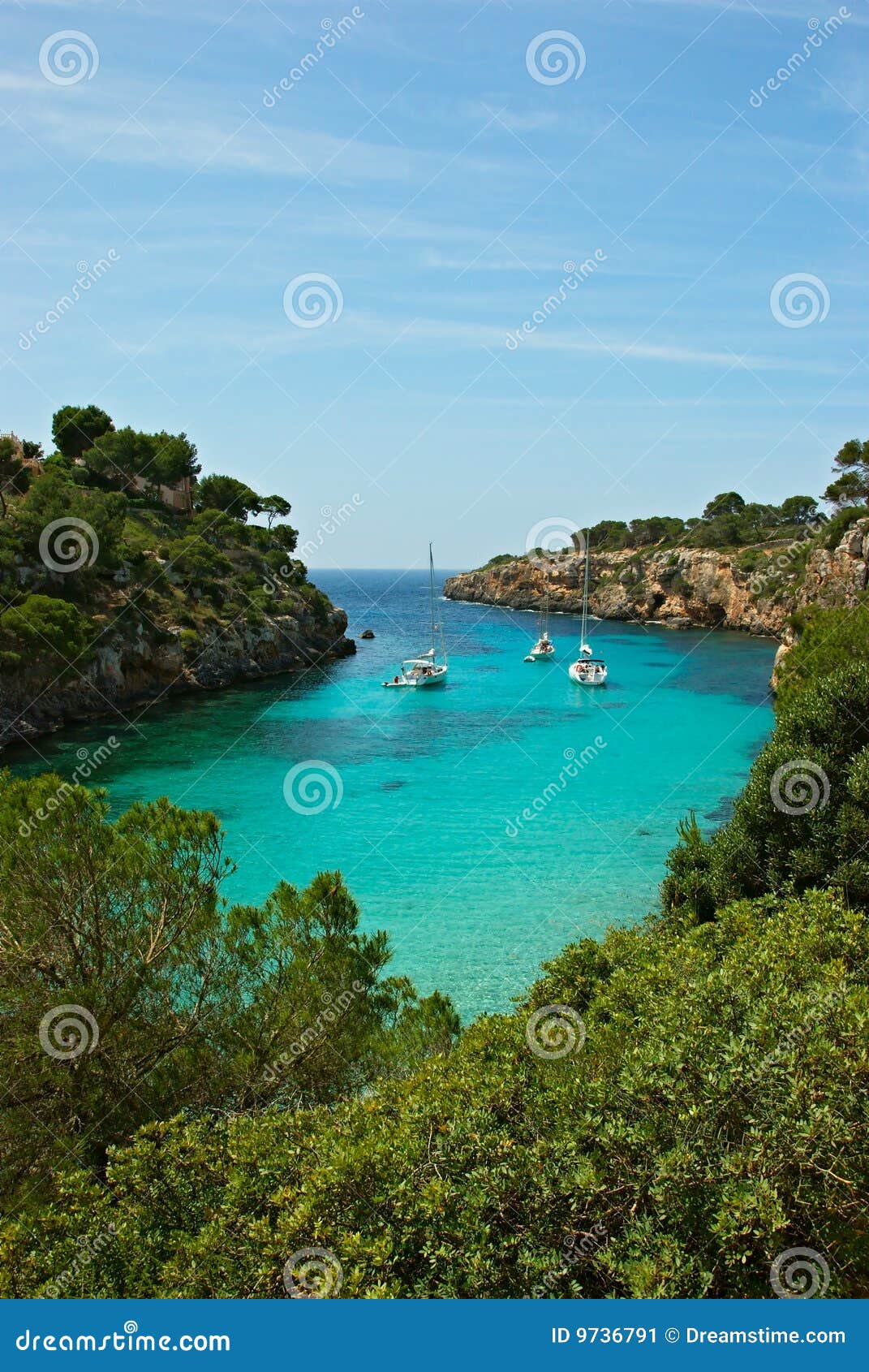 Cala Pi stock image. Image of clouds, cove, cliff, mediterranean - 9736791