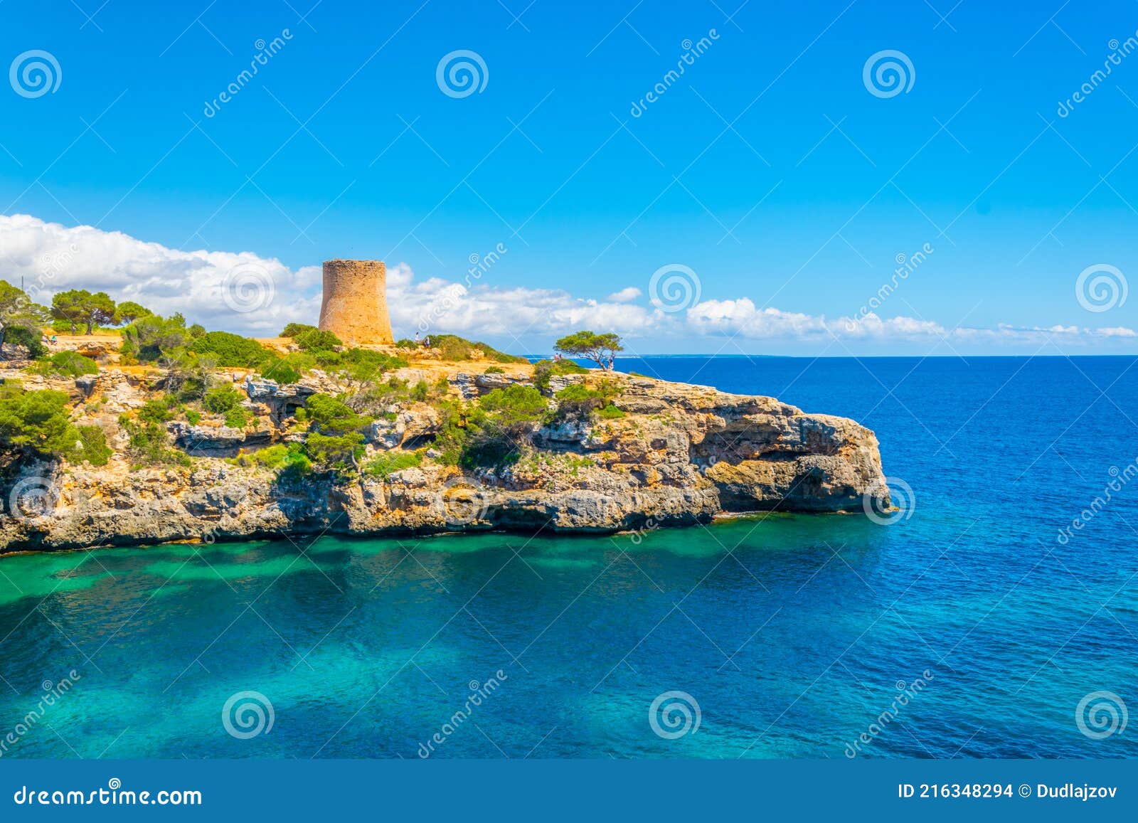 Cala Pi Tower, Mallorca, Spain Stock Photo - Image of building ...