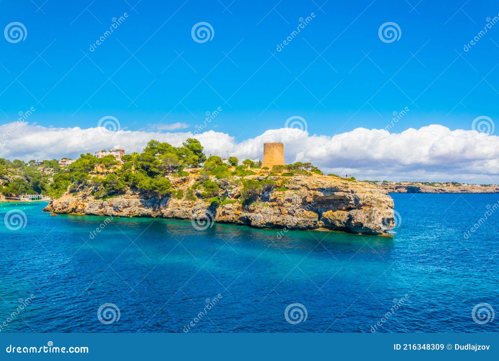 Cala Pi Tower, Mallorca, Spain Stock Image - Image of majorca, white ...