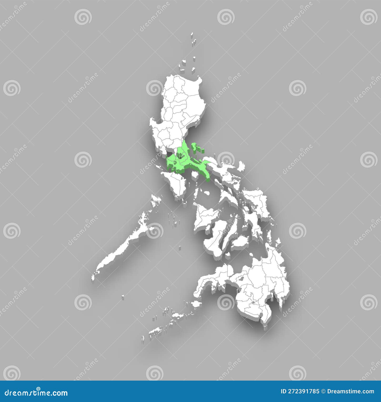 Calabarzon Region Location within Philippines Map Stock Illustration ...