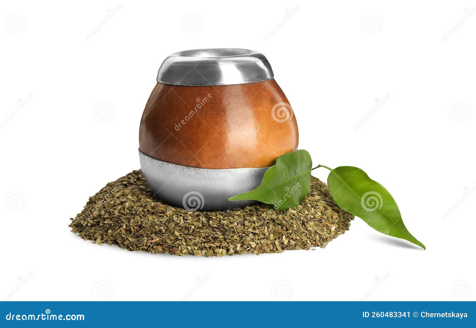 Calabash with Mate Tea on White Background Stock Image - Image of life ...
