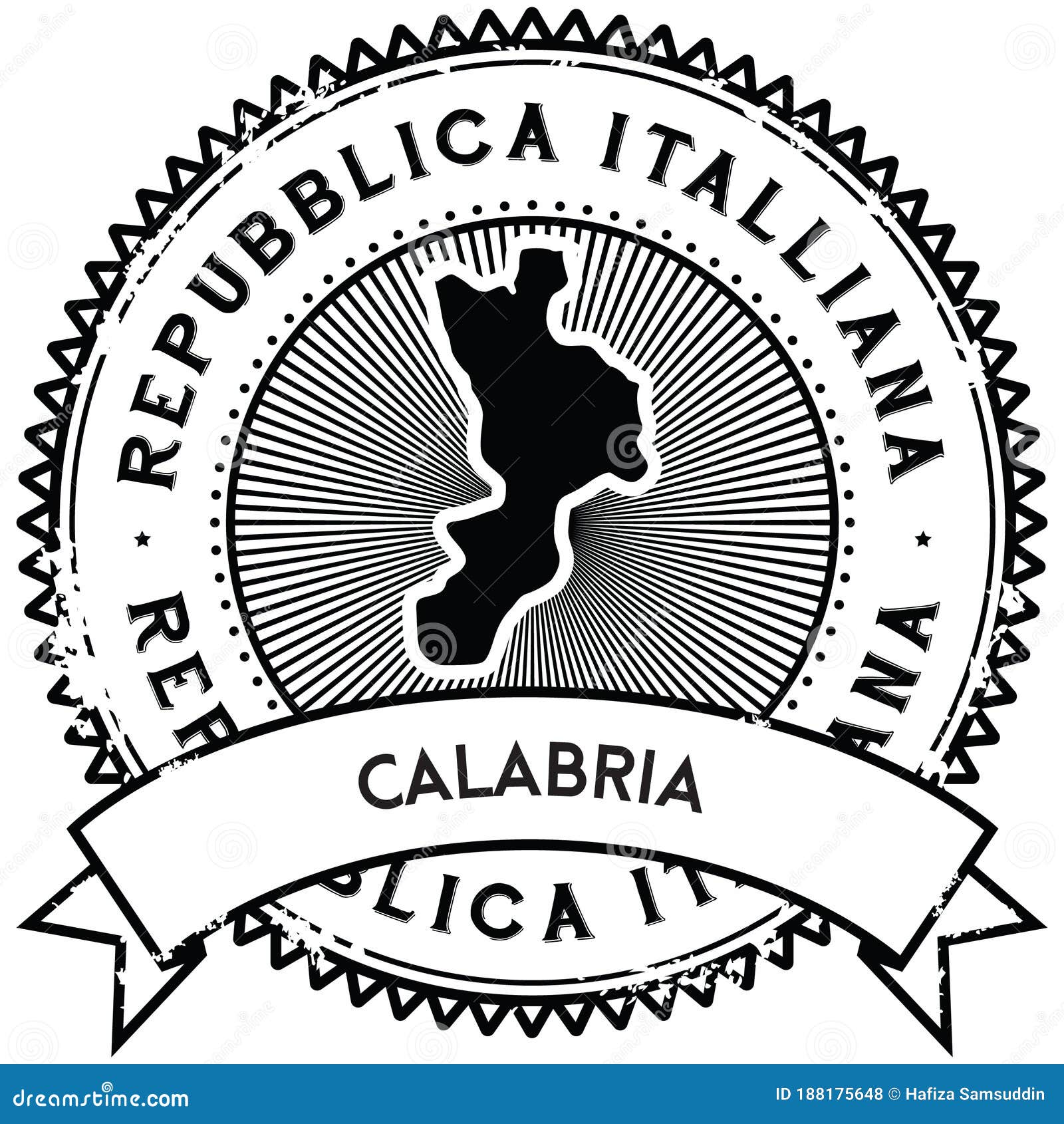 Calabria Map Label. Vector Illustration Decorative Design Stock Vector ...