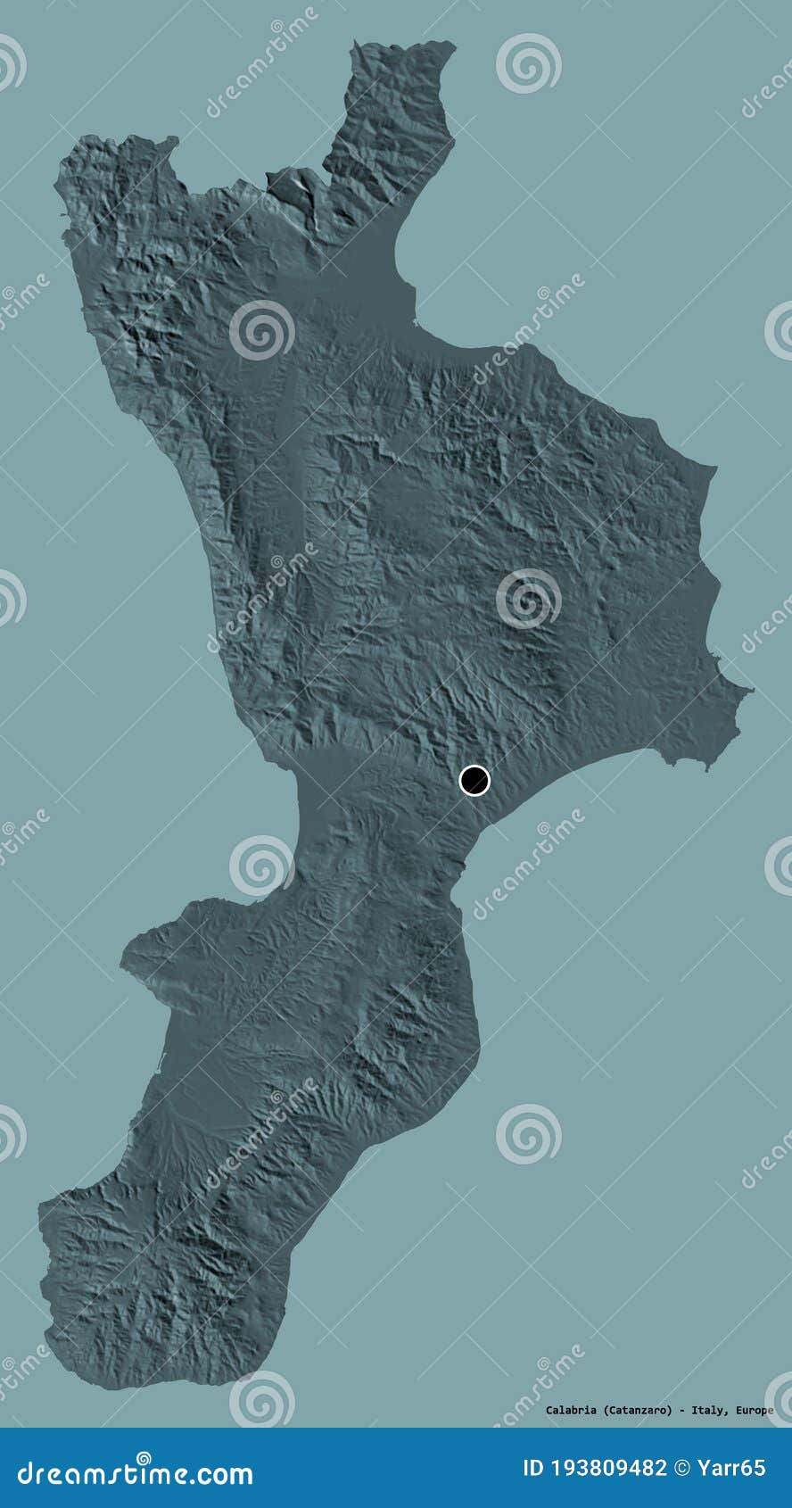 Calabria, Region of Italy, on Solid. Administrative Stock Illustration ...