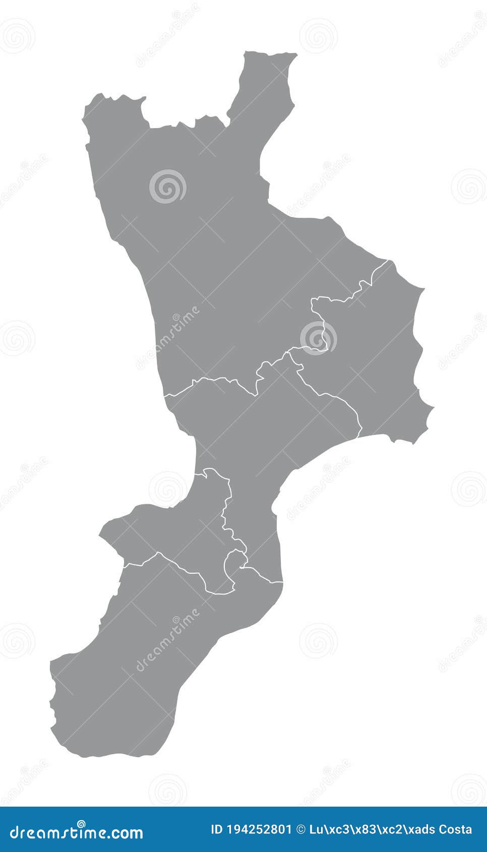 Catanzaro Province Map Stock Image | CartoonDealer.com #193453747