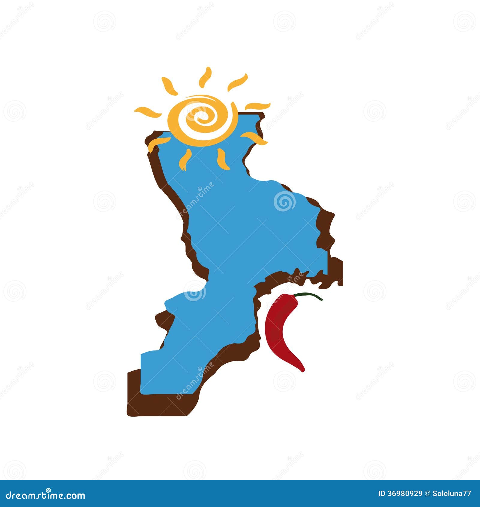 Calabria symbols stock vector. Illustration of paper - 36980929