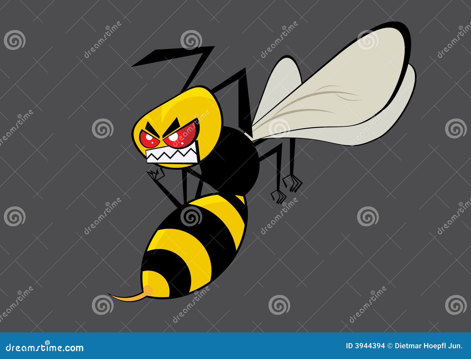 Calabrone Giallo Arrabbiato Illustrazione Vettoriale - Illustrazione di ...