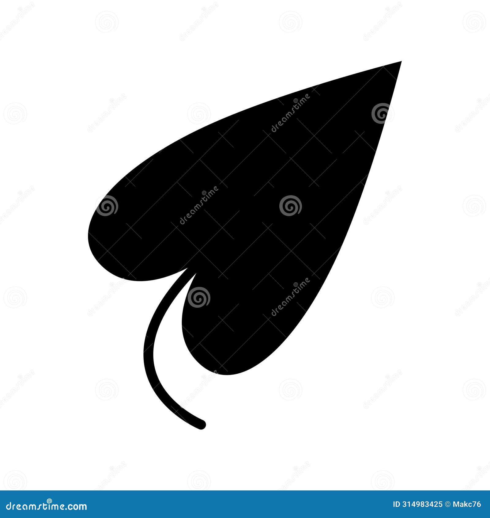 Caladium Leaves Icon. Tropical Leaf Of Caladium, Isolated On A White ...