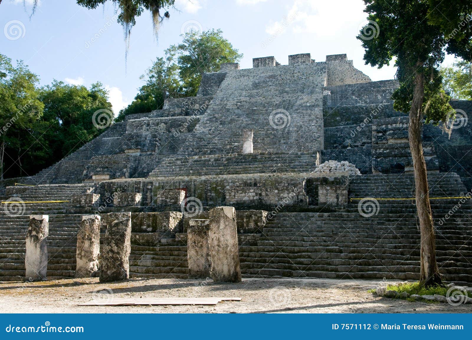 Calakmul stock photo. Image of history, building, construction - 7571112