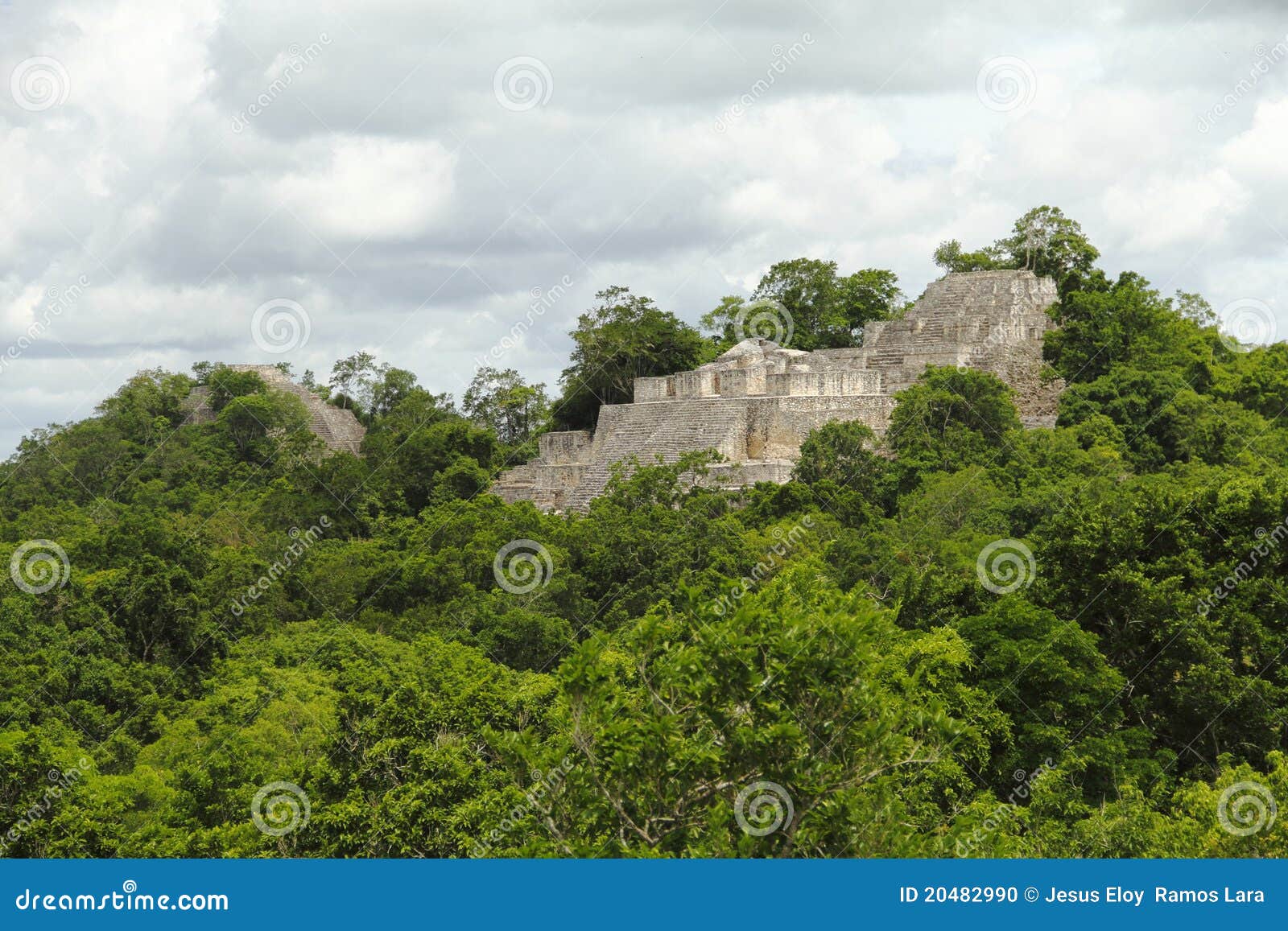 Mayan Pyramids in Calakmul Campeche Mexico V Stock Photo - Image of ...