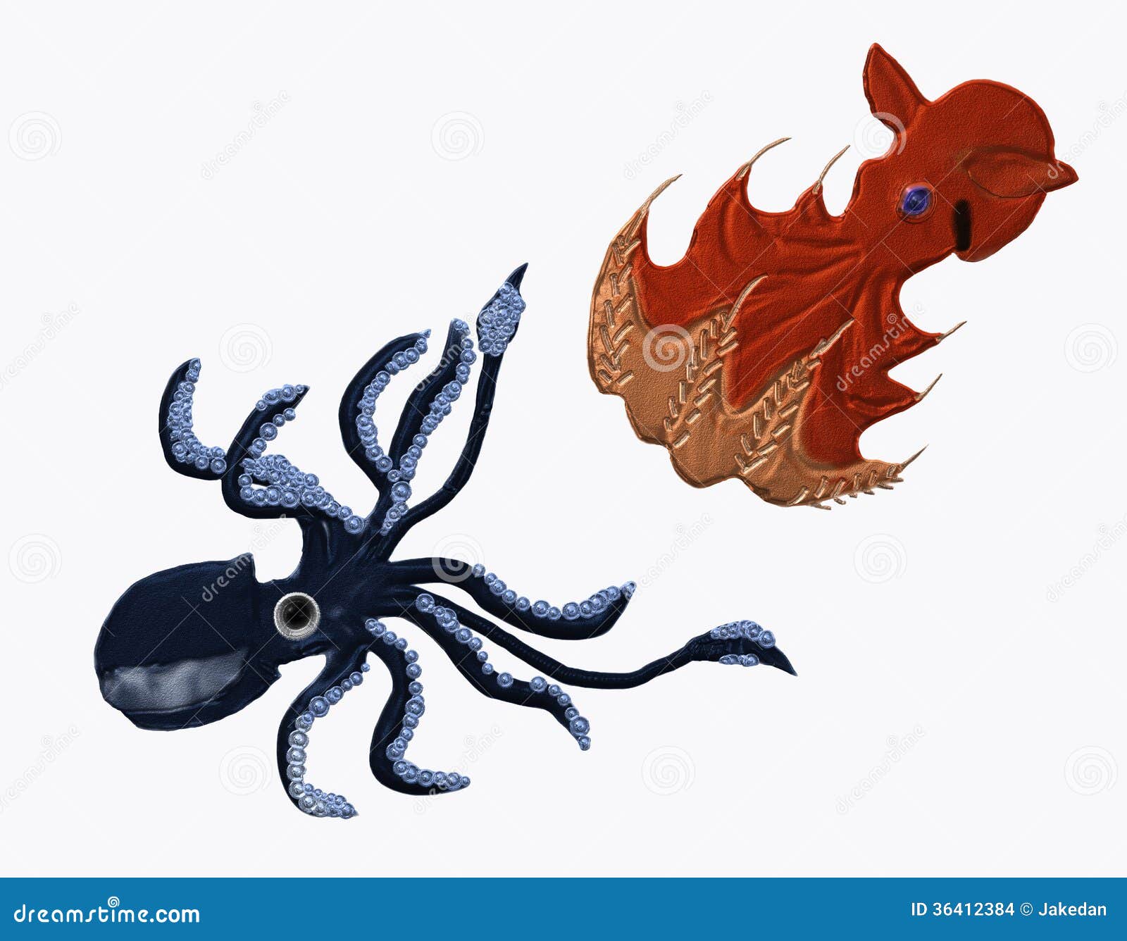 Calamar De Cauda Cortada Contra O Polvo Do Dumbo Foto de Stock - Imagem ...