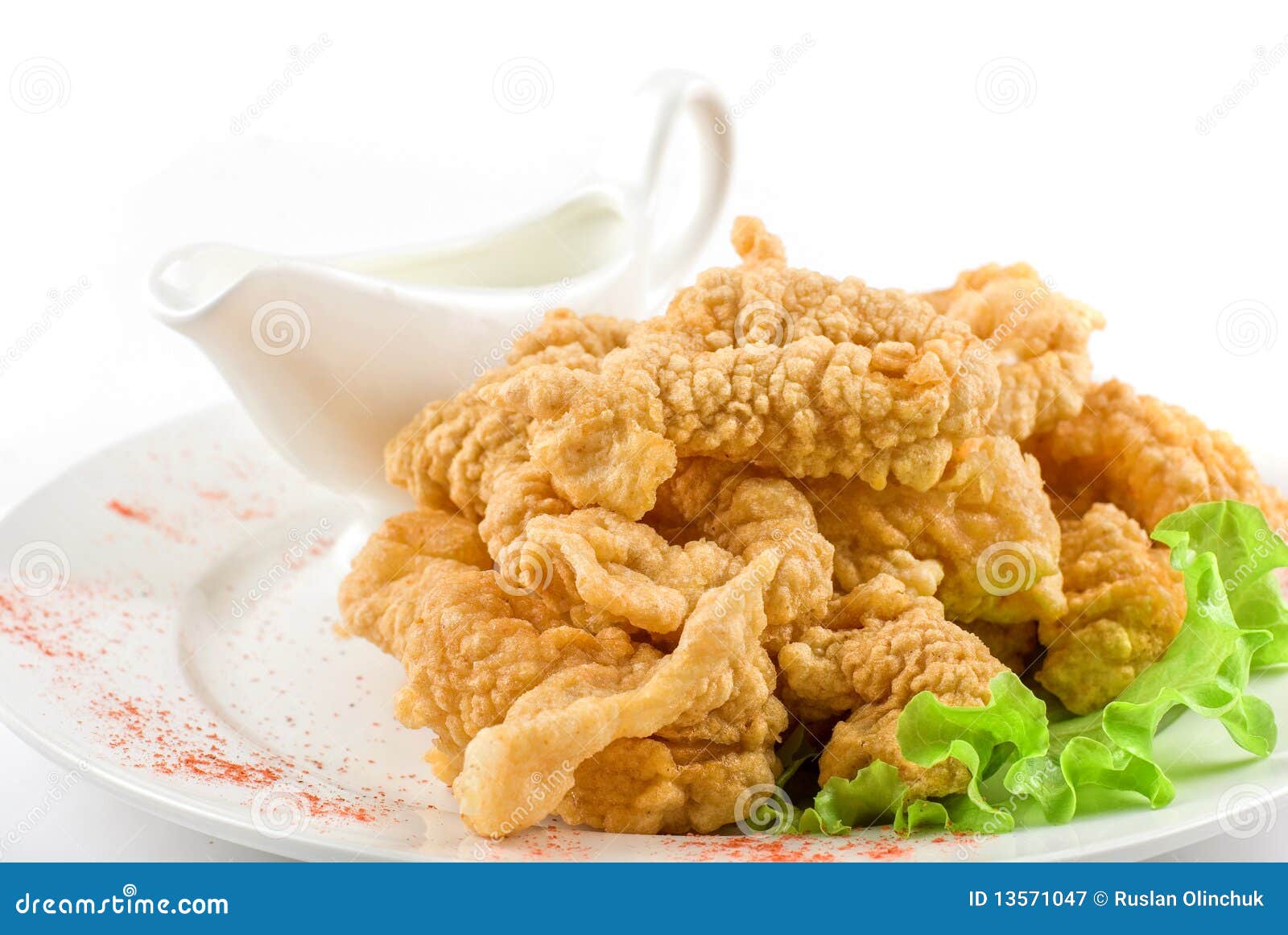 Calamar frito imagen de archivo. Imagen de caliente, almuerzo - 13571047