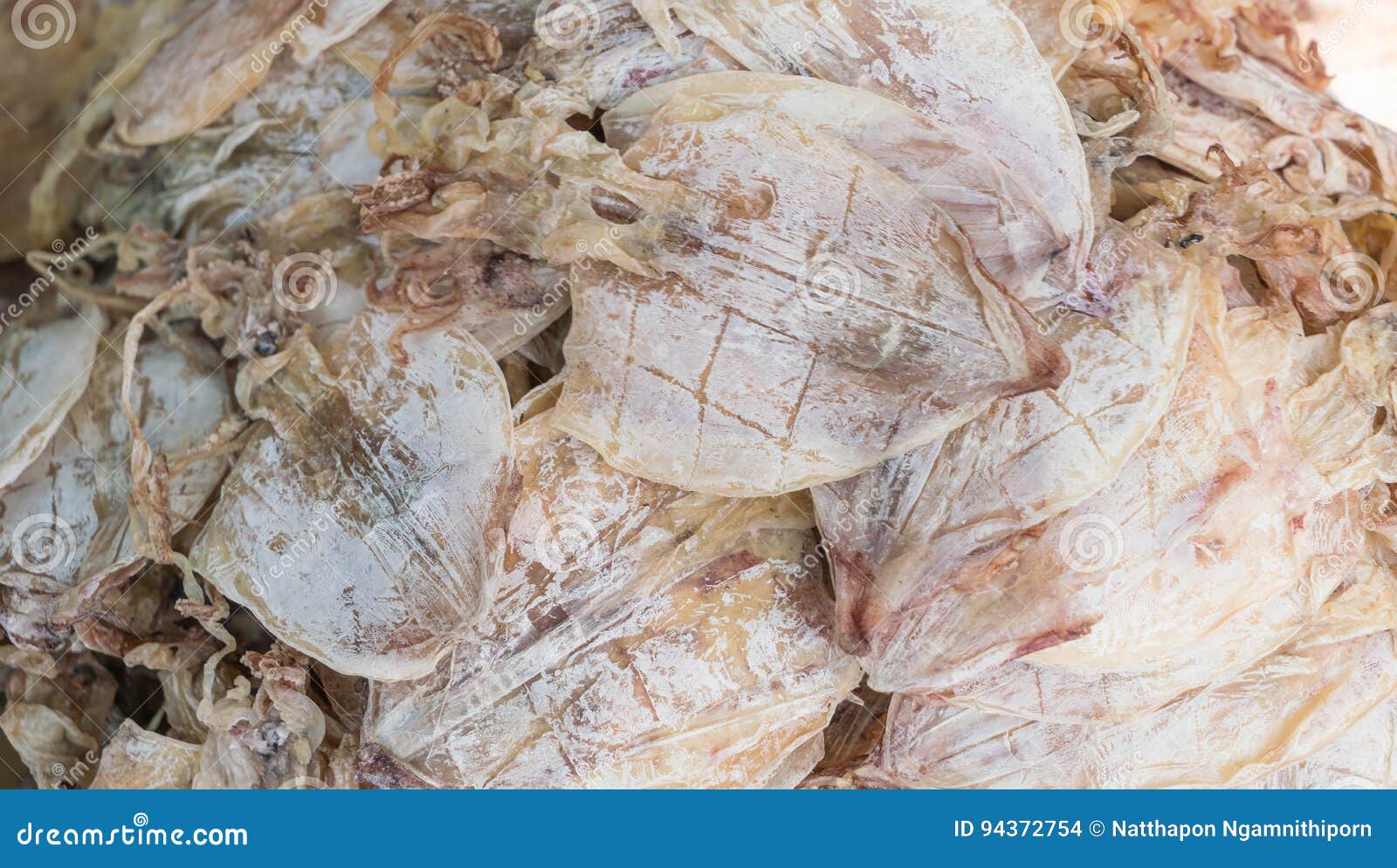 Calamar Secado En El Mercado Foto de archivo - Imagen de delicioso ...