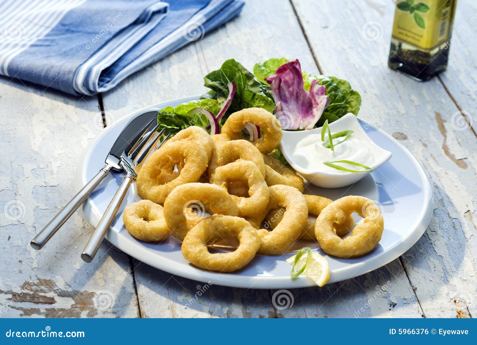 Calamaretti fritti meal stock photo. Image of garnished - 5966376