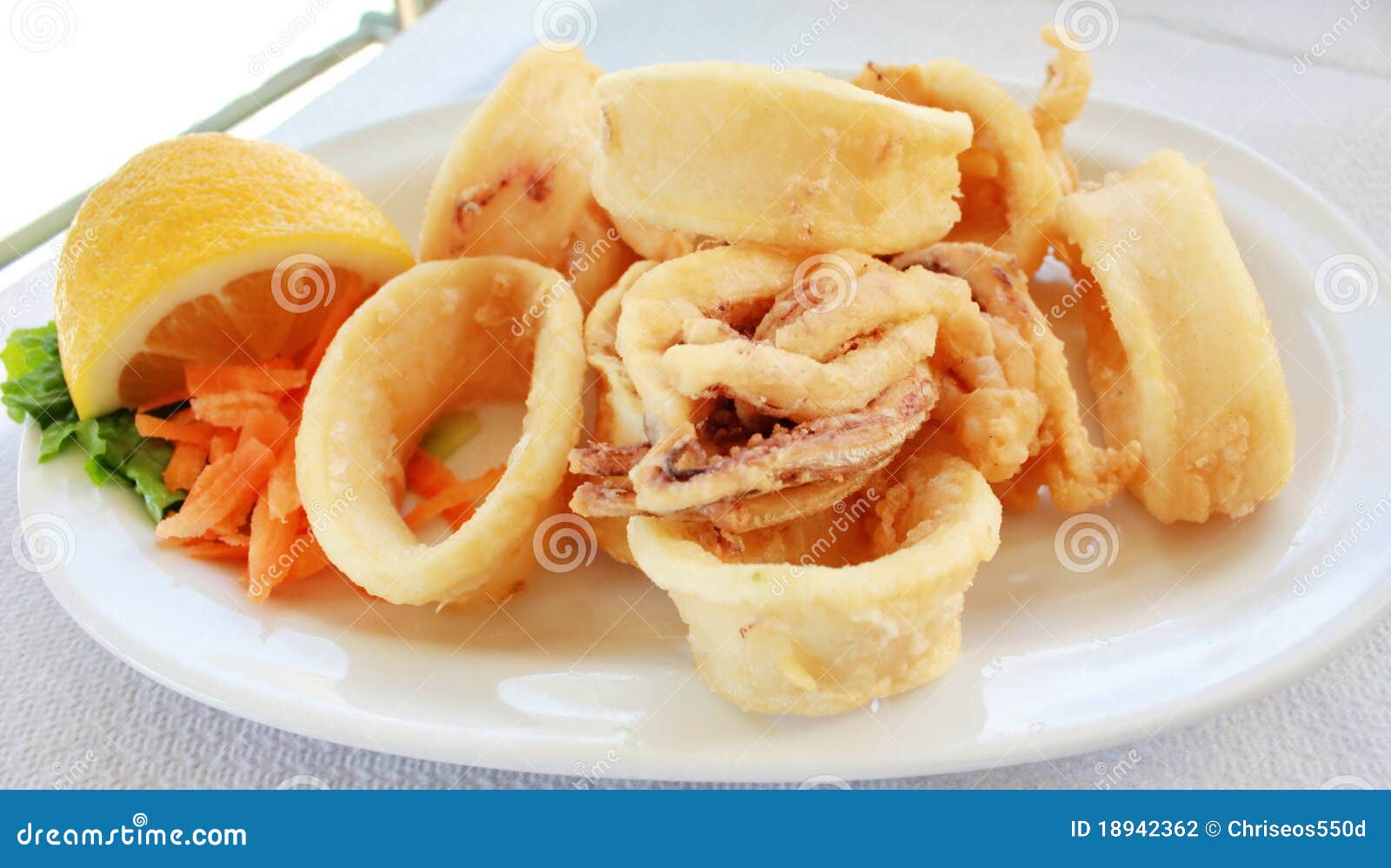 Calamari foto de archivo. Imagen de frito, anillos, mariscos - 18942362