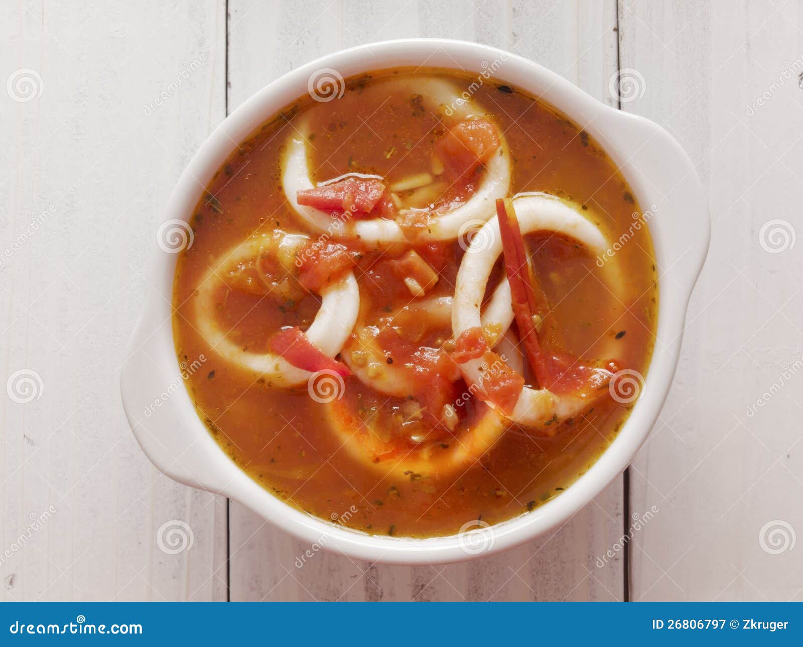 Calamari seafood soup stock image. Image of horizontal - 26806797