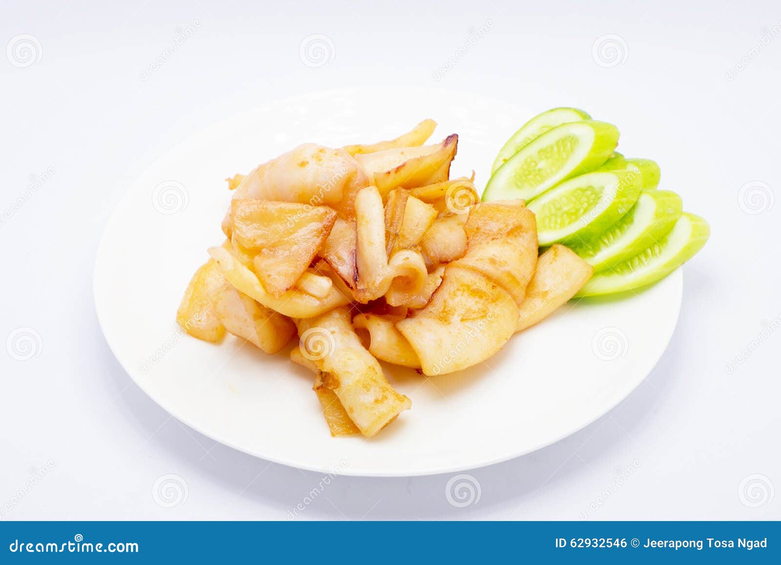 Calamaro fritto fotografia stock. Immagine di piatto - 62932546