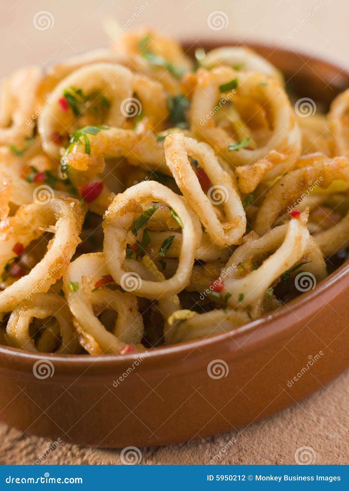 Calameres Frito- Deep Fried Squid Rings Stock Photo - Image of paprika ...