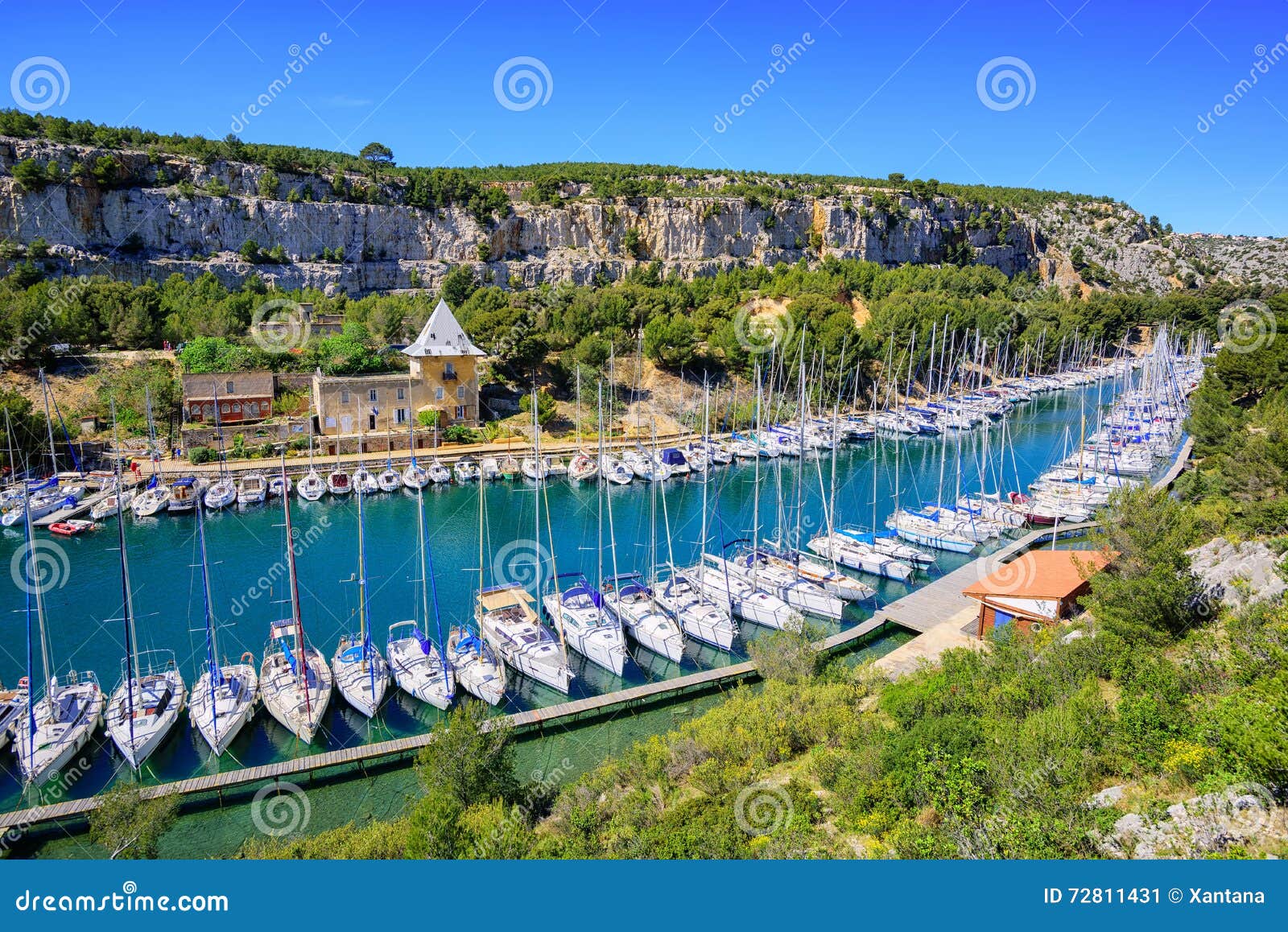 Calanque De Port Miou, Cassis, Frankreich Stockbild - Bild von europa ...