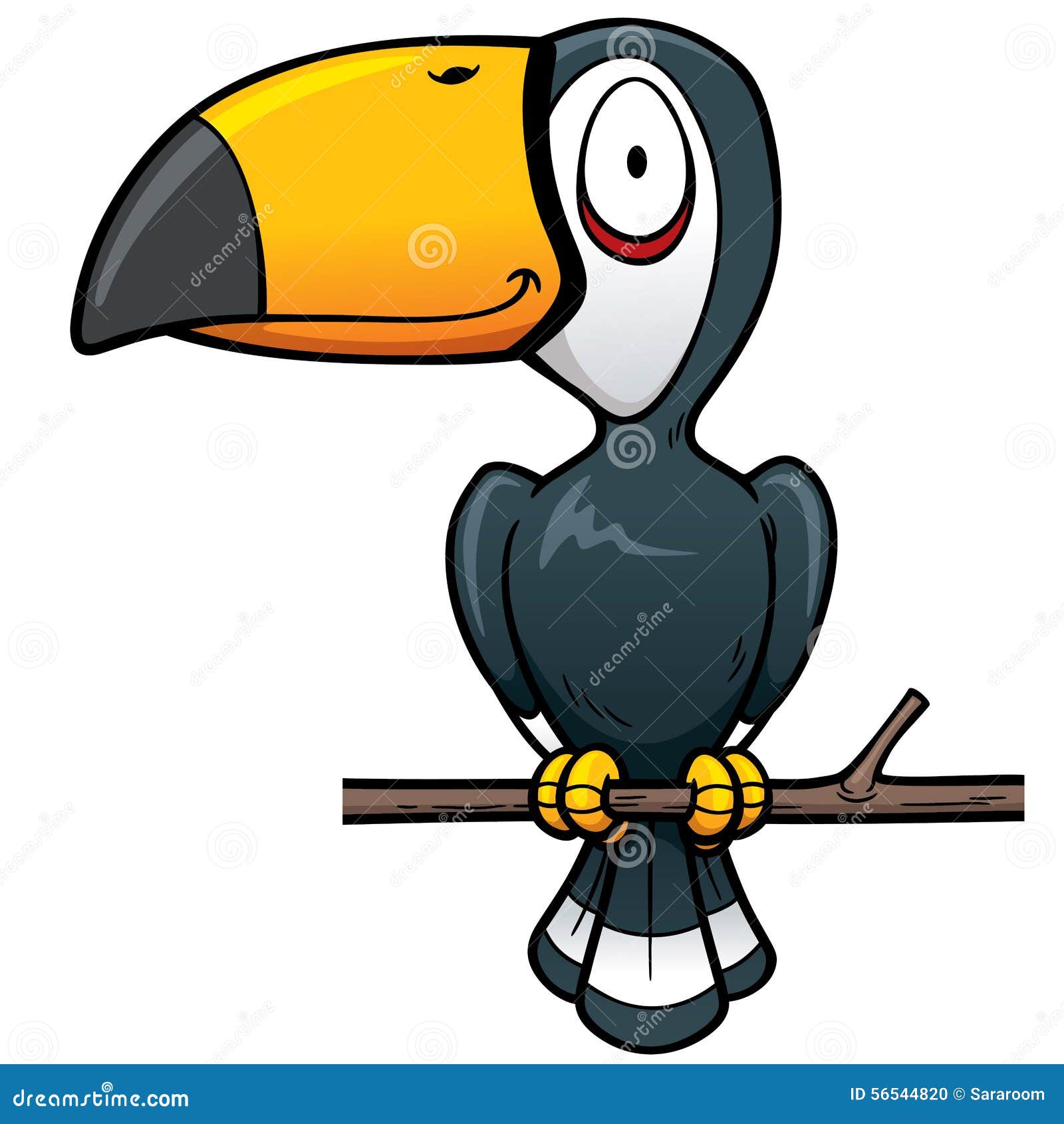 Calao illustration de vecteur. Illustration du mouche - 56544820