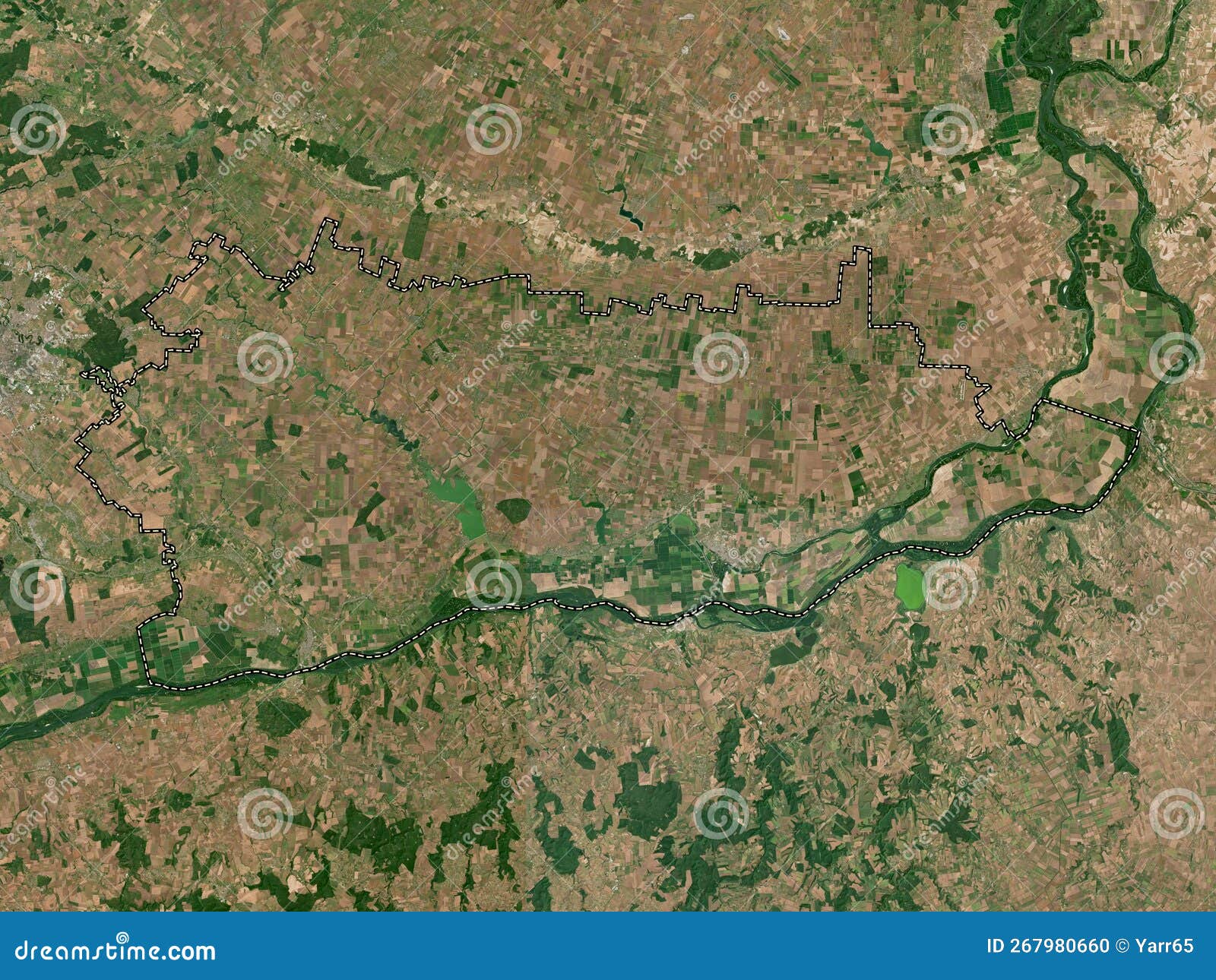 Calarasi, Romania. Low-res Satellite. No Legend Stock Illustration ...