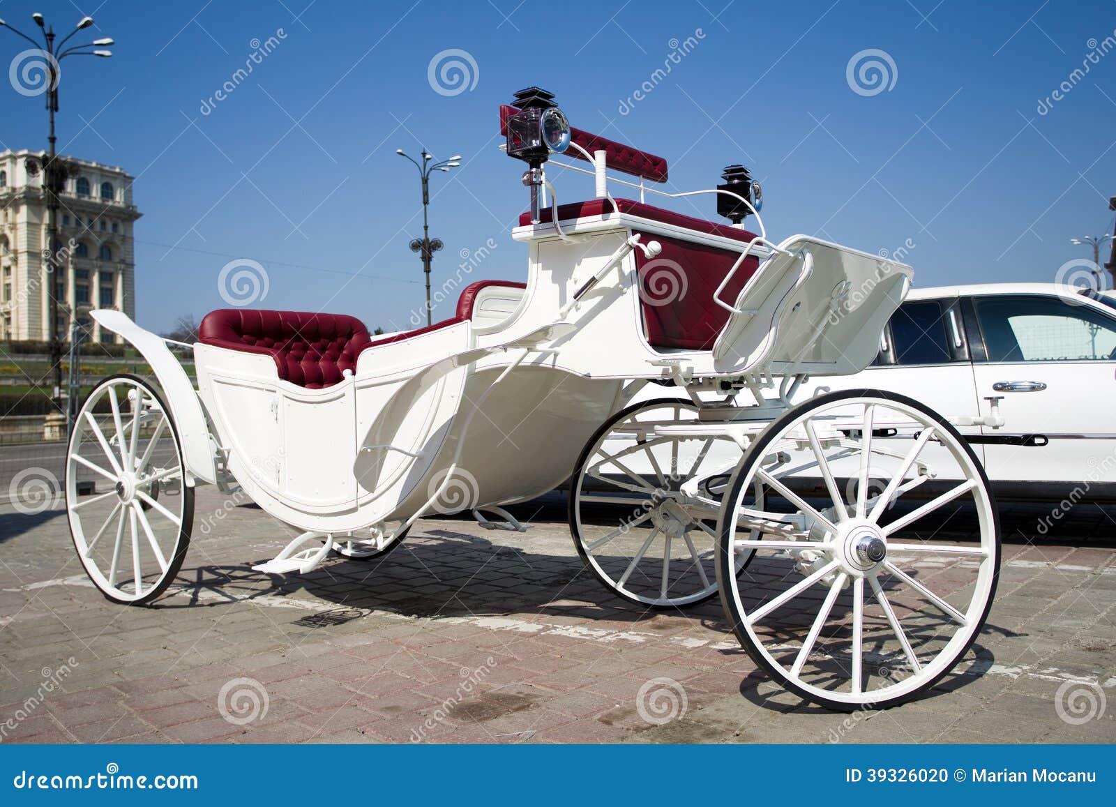 Calash stock photo. Image of road, calash, parked, white - 39326020