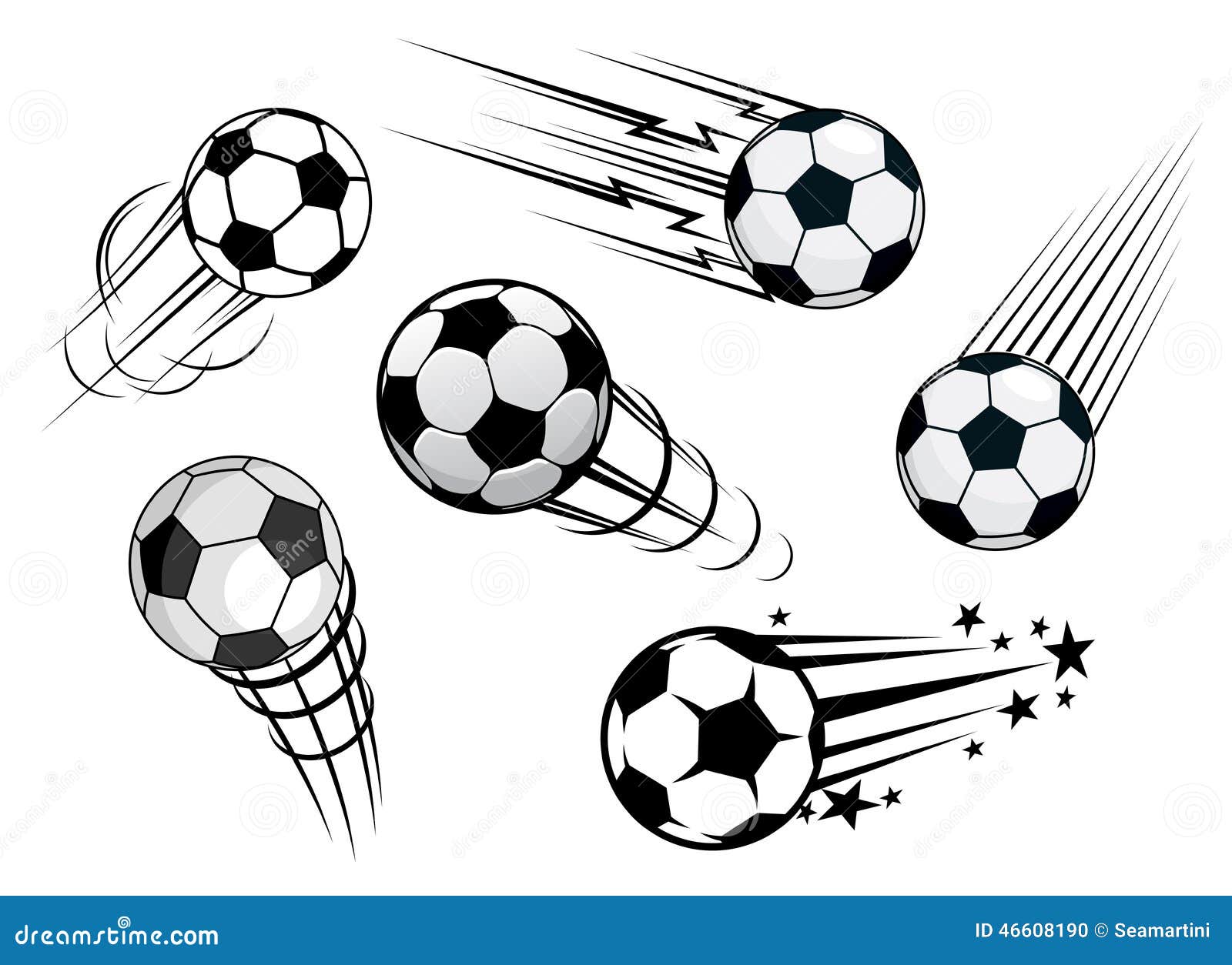 Calci D'accelerazione O Palloni Da Calcio Illustrazione Vettoriale ...