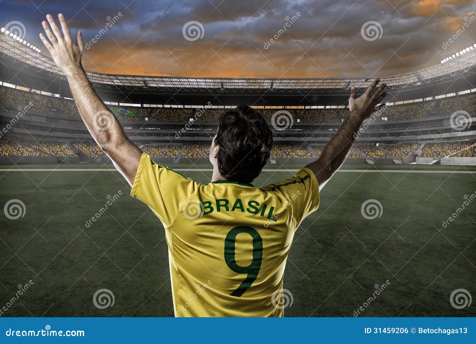 Calciatore brasiliano fotografia stock. Immagine di professionista ...