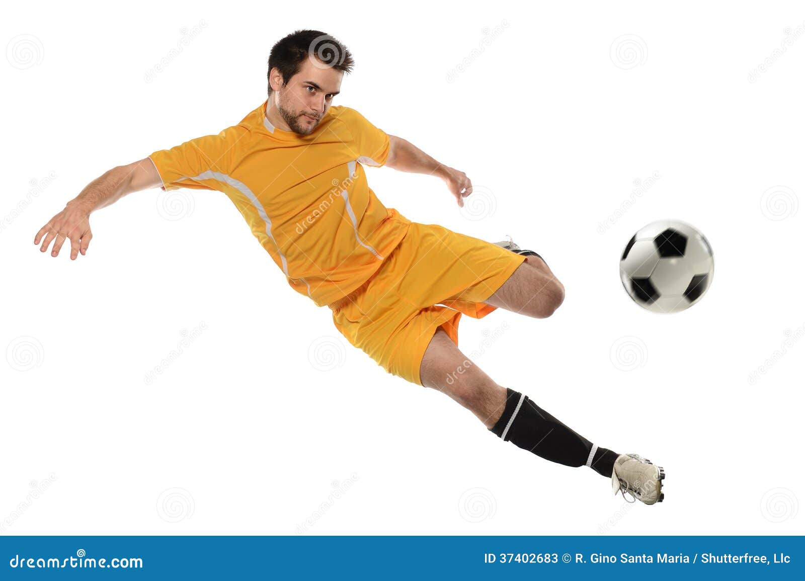 Calciatore nell'azione immagine stock. Immagine di giocatore - 37402683